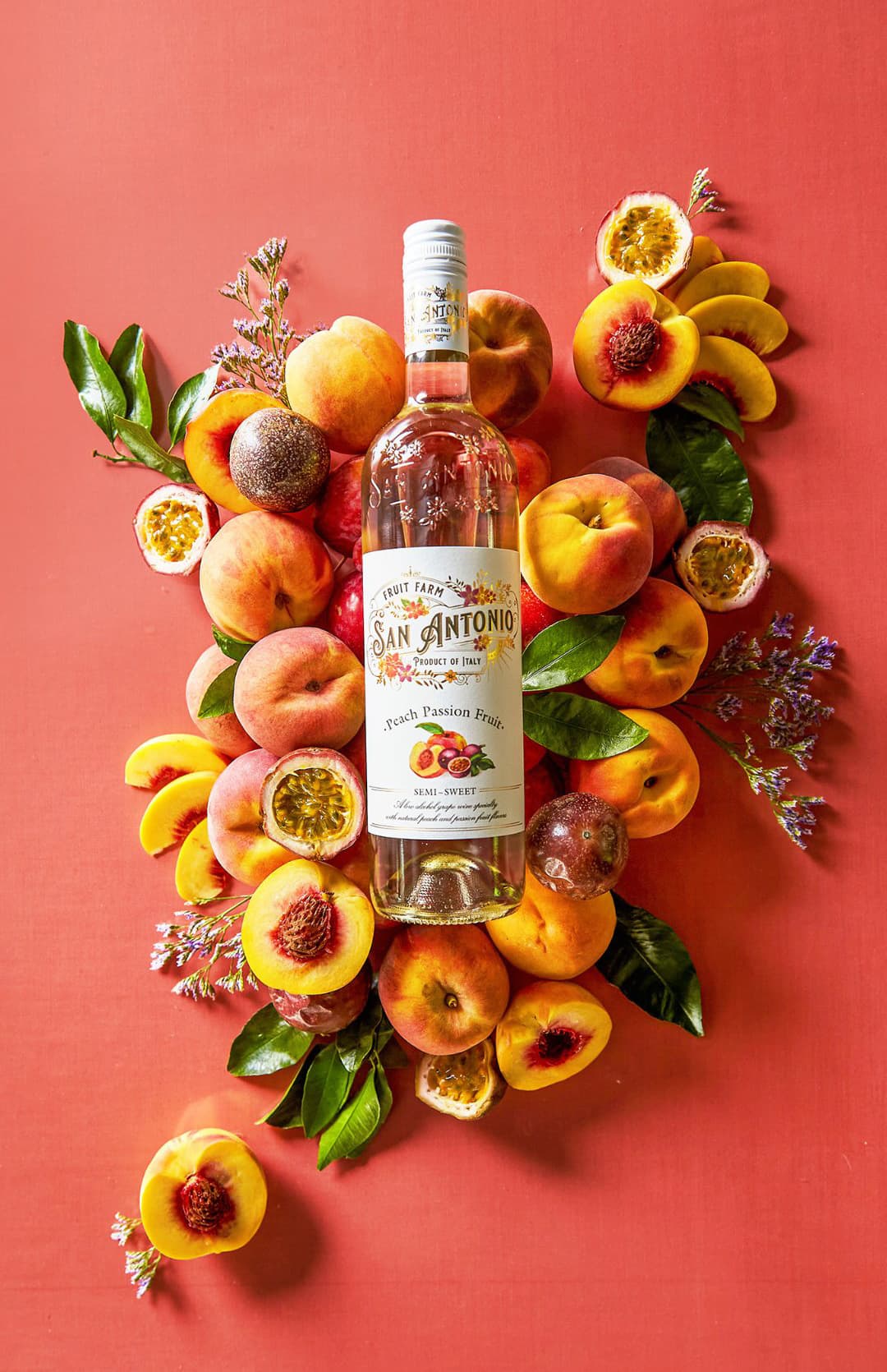 Peach Passion Fruit Wine - San Antonio Fruit Farm Wines